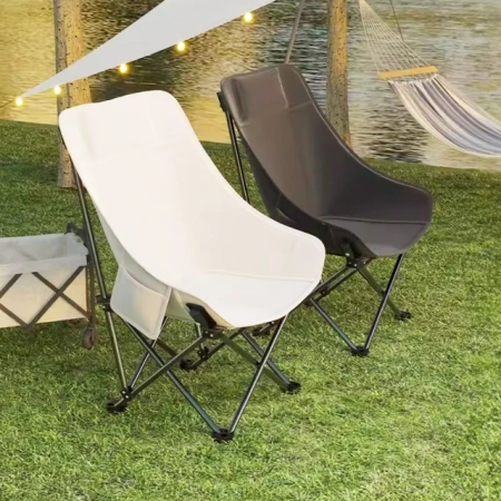 【DaoDi】免安裝露營椅摺疊月亮椅贈收納袋-高背款（露營摺疊椅 摺疊椅 戶外折疊椅 釣魚椅 ） - 線上購買 | 好買市集(原Hami市集)