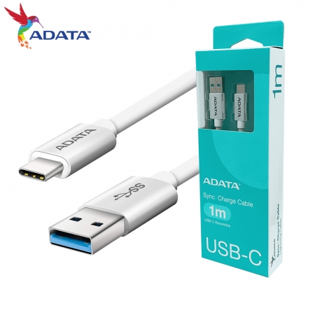 ADATA 威剛 USB-A 3.2 Gen 1 to TYPE-C 充電線 傳輸線 USB-C 銀色 100cm（AD-A2C-1M-S ...