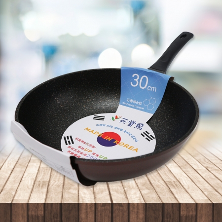 韓國天堂鳥石墨烯＋鈦IH不沾炒鍋-30cm-2支 - 線上購買 | 好買市集(原Hami市集)