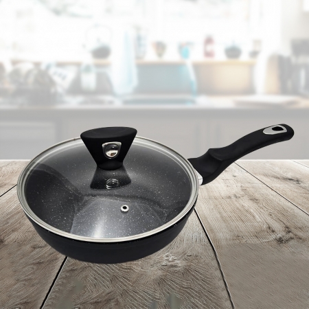 里奇IH不沾平底鍋-附玻璃蓋-20cm-2支 - 線上購買 | 好買市集(原Hami市集)