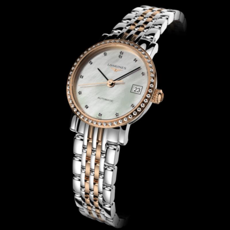 【浪琴】 LONGINES Elegant 優雅系列真鑽機械手錶女錶-珍珠貝x雙色/25.5mm L43095887 - 線上購買 | 好買市 ...